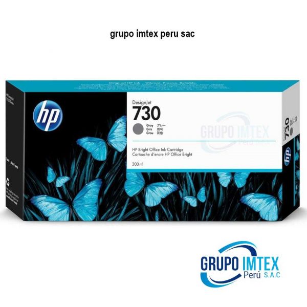 TINTA HP P2V72A (730) 300ML GRAY | GRUPO IMTEX PERU SAC