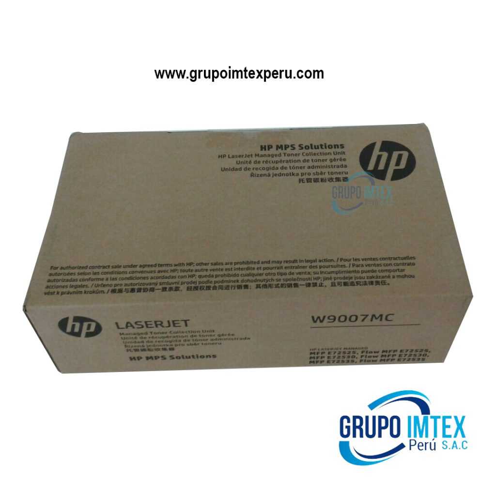 Waste Toner Container W9007Mc Hp Managed 72525/72530