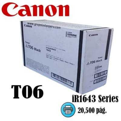 Toner canon T06 negro iR1643 Series original